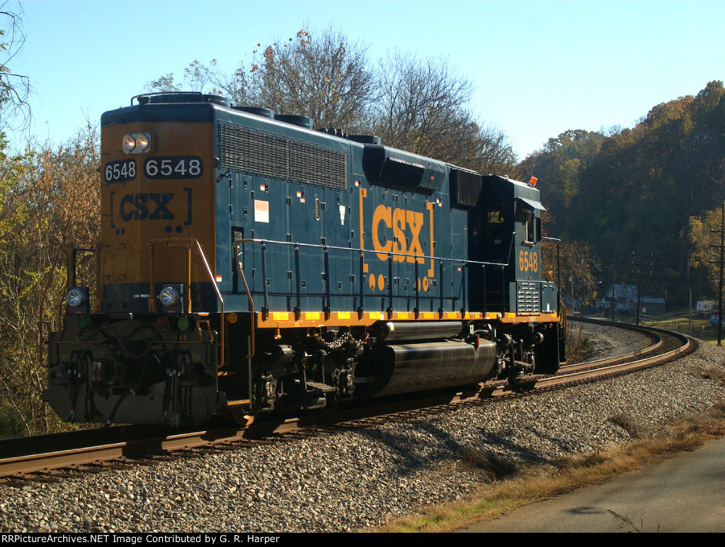 Going away shot of CSXT 6548, the H74418 returning to Lynchburg, lite!